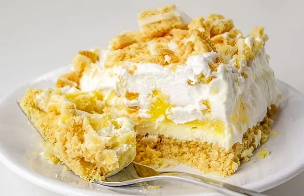 Creamy Lemon Biscuit Cake Recipe with Luscious Lemon Cream